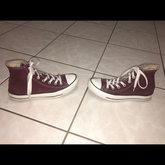 Converse | Shoes | Maroon High Tops | Poshmark